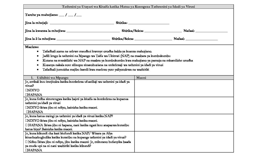 National_VL_Scale-Up_Assessment_Checklist_Swahili - ICAP at Columbia ...